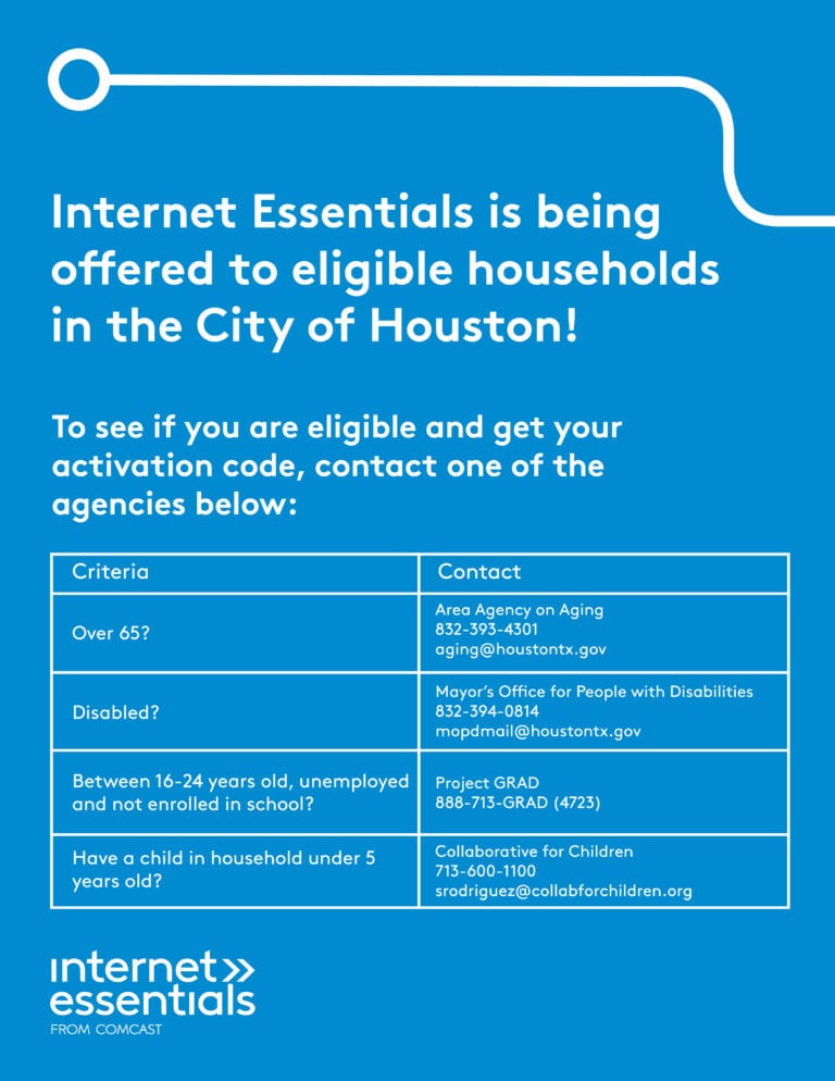 City of Houston and Comcast Partner to Provide Internet to Qualifying ...